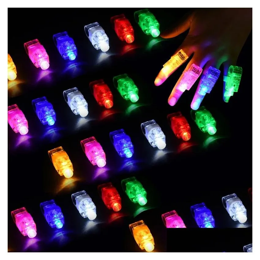 LED Finger Lights Party Favors - 30/60/100 Pack, Colorful Glow Sticks ...