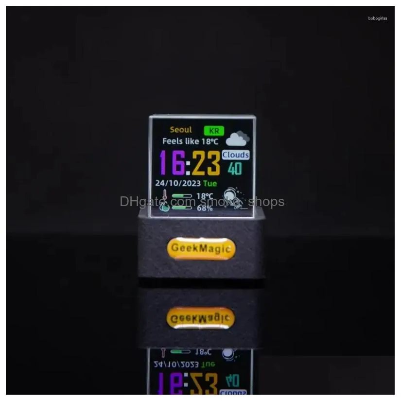 Geekmagic Smart Racing Weather Station Desk Table Clock With Gif ...