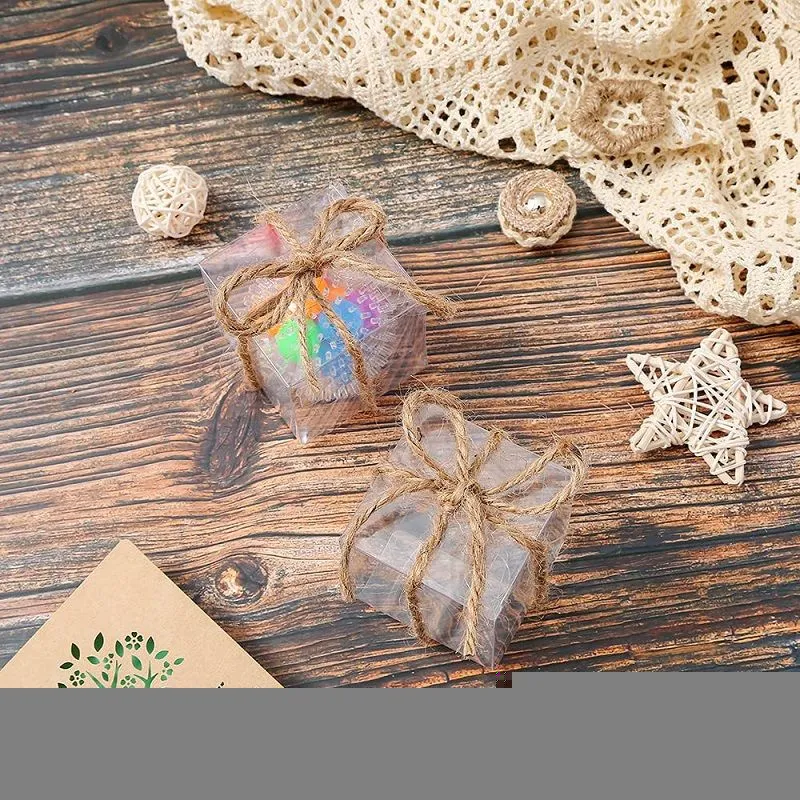Transparent Plastic Gift Box 50/5x5x5cm Square PVC Boxes for Candy ...