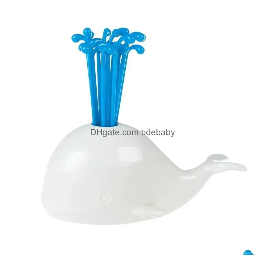 Beluga Whale Mini Fruit Forks Cute Cartoon Animal Tasting Appetizer For ...