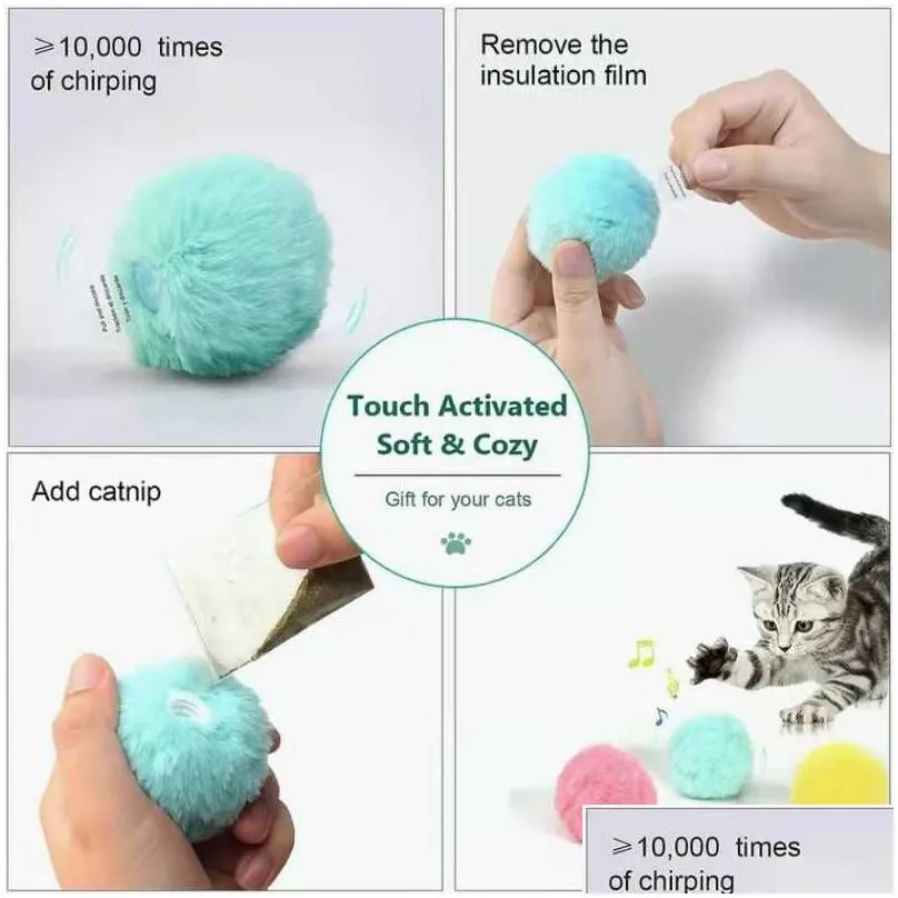 Interactive Electric Squeak Ball Possum Plush For Kids And Cats Tunnel ...