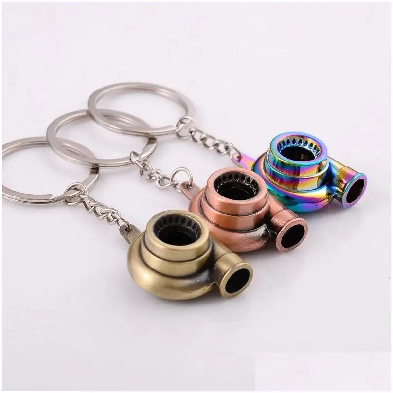 2024 Mini Turbocharger Turbocharger Keychain Spinning Turbine Ring With ...