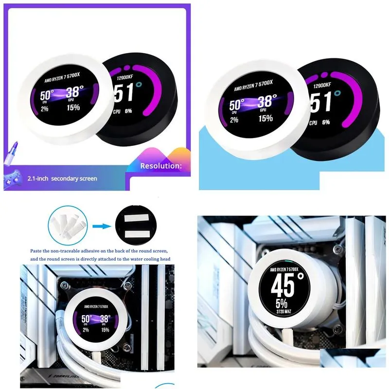 21 Round IPS Round Lcd Display For Aida64 With USB, Secondary Screen ...