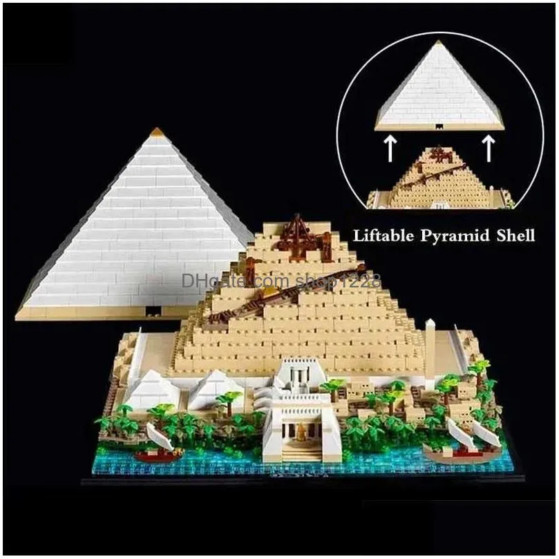 Great Pyramid Of Giza Pyramid Of Blocks Compatible With 21058 DIY ...