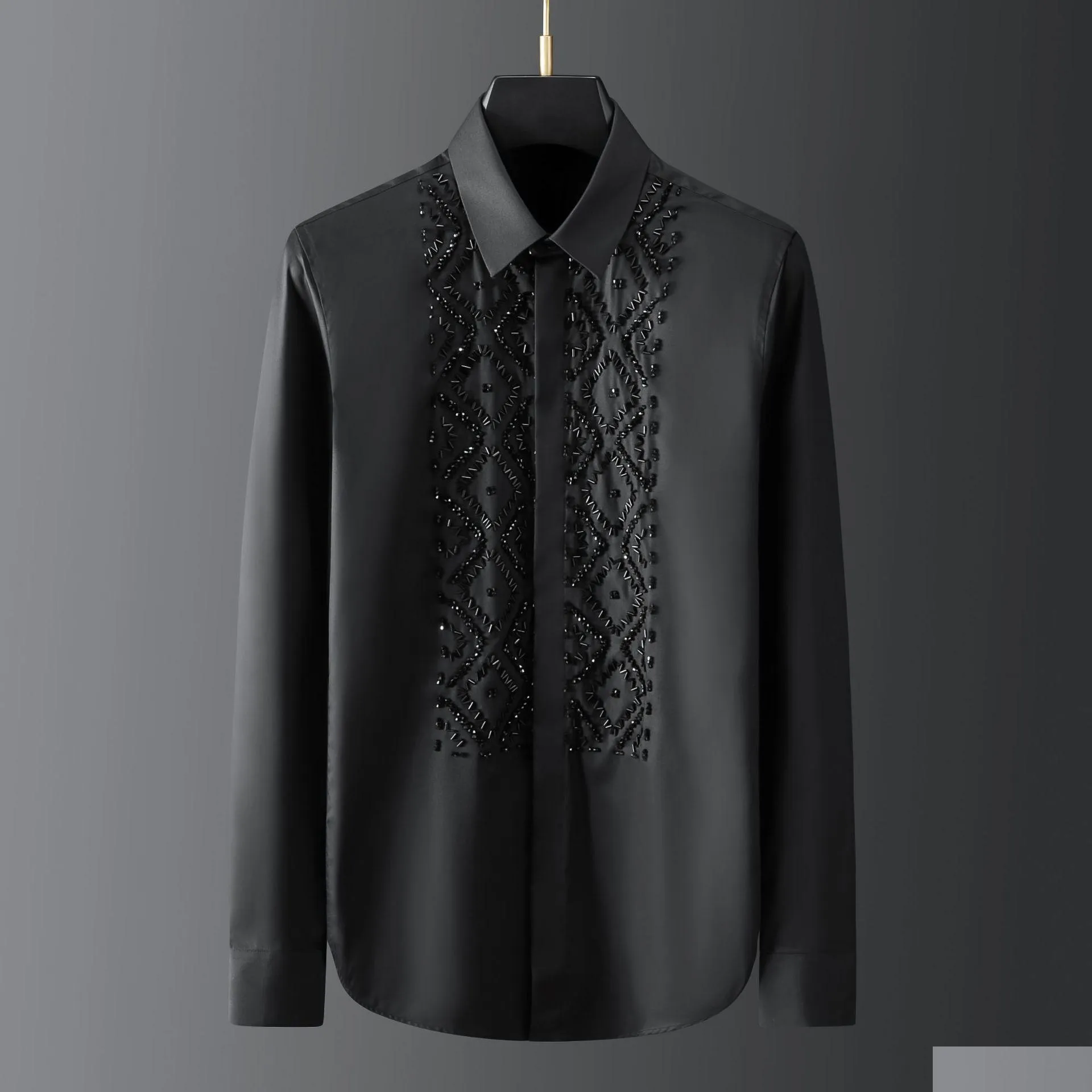 DHgate.com:Handcrafted Mens Black Geometric Beaded Long DHgate.com:Handcrafted Mens Black Geometric Beaded Long