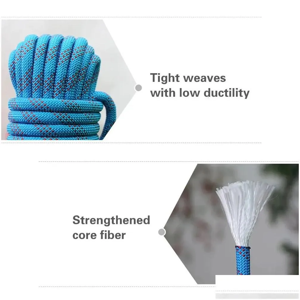 DHgate.com:10m/20m/30m Outdoor Static Climbing Rope Fire Escape Safety ...