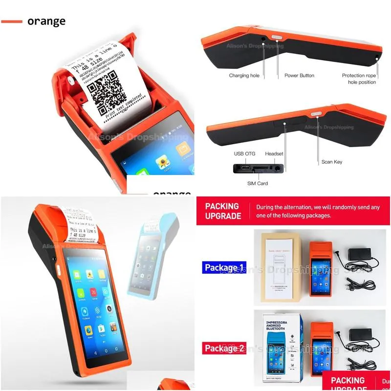 DHgate.com:"58mm Android Handheld Terminal: WiFi, Bluetooth, 4G, Barcode Scanner, Receipt ...