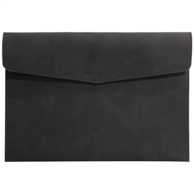 Premium Leather File Folder Organizer - Business Briefcase for A4 ...