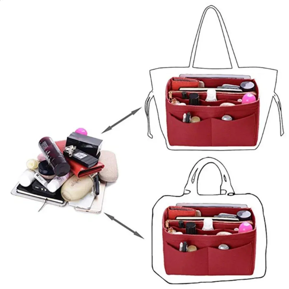 Premium Handbag Organizer Insert with Zipper - Lightweight Purse ...
