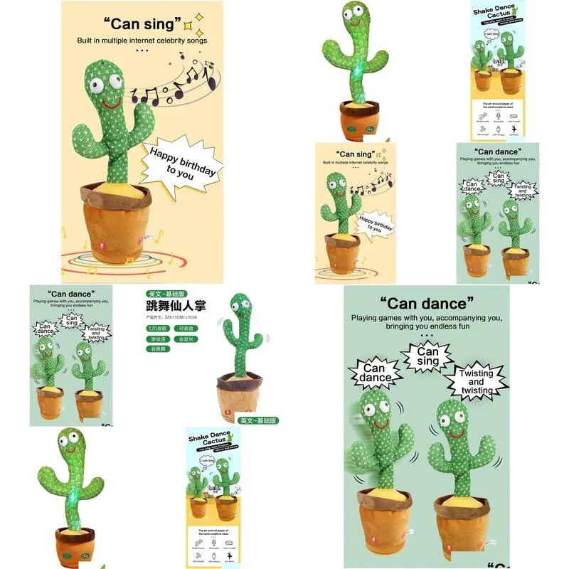 DHgate.com:Interactive Wiggling Dancing Cactus Plush: 120 Songs, Talking and Swinging ...