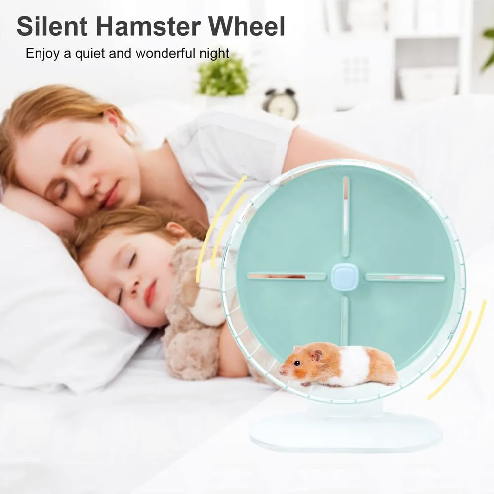 Super Silent Hamster Human Hamster Wheel Exercise With Adjustable Stand Quiet Spinner For ...
