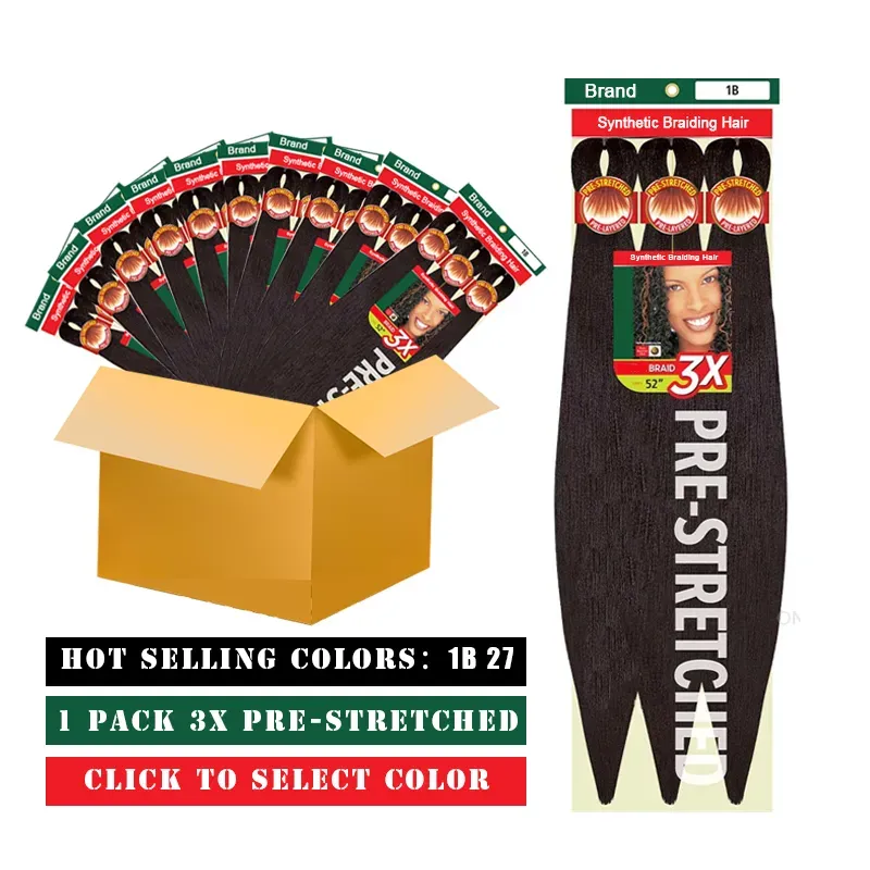 Xpression Braiding Hair 52 Inch: 3X Pre Stretched Synthetic Hair ...