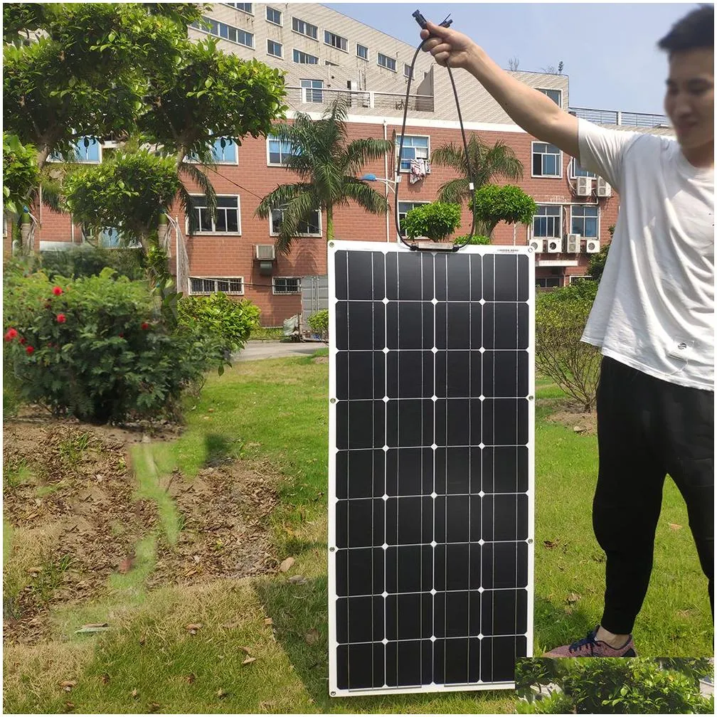 Dokio Flexible Solar Panels 100W 300W Monocrystalline Waterproof For RV ...