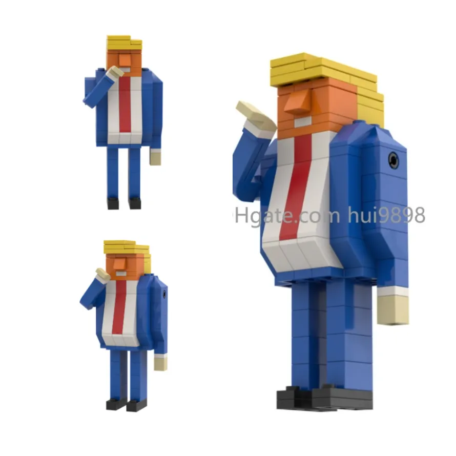 DHgate.com:DIY Mini Figure Building Kit - Trump Cartoon Action Figure ...