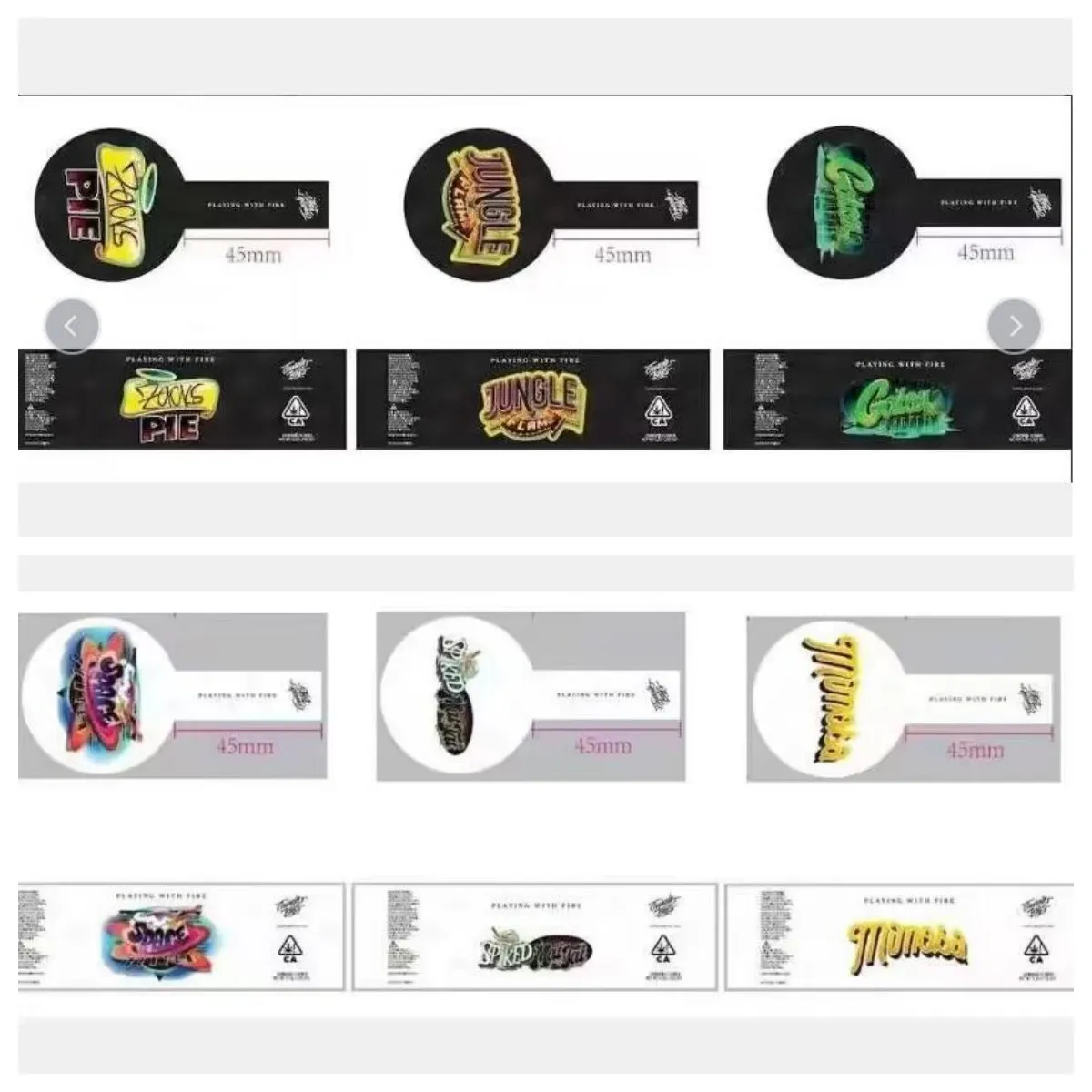 DHgate.com:Premium 3.5g Glass/Plastic Cali Jars Stickers, Jungle Boy ...