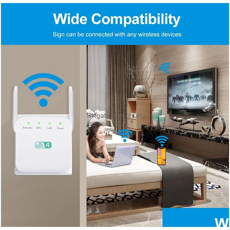 300Mbps Wifi Wifi Router Repeater With 2.4Ghz Range Extender, Signal ...