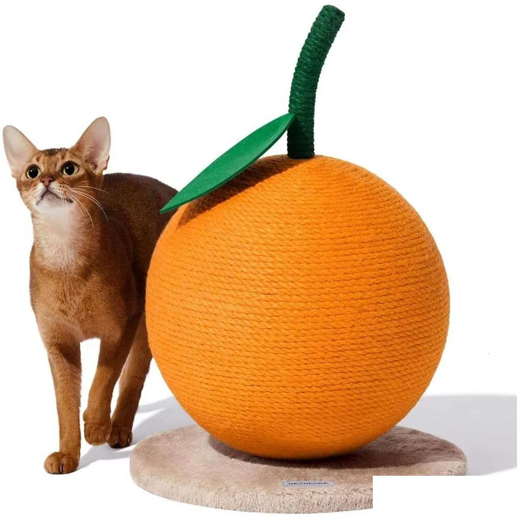 Vetreska Orange Cat Scratching Post Carrot With Sisal Rope Vertical ...