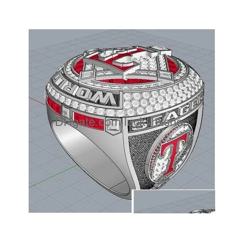 DHgate.com:Baseball Rangers Seager Team Champions Championship Ring ...