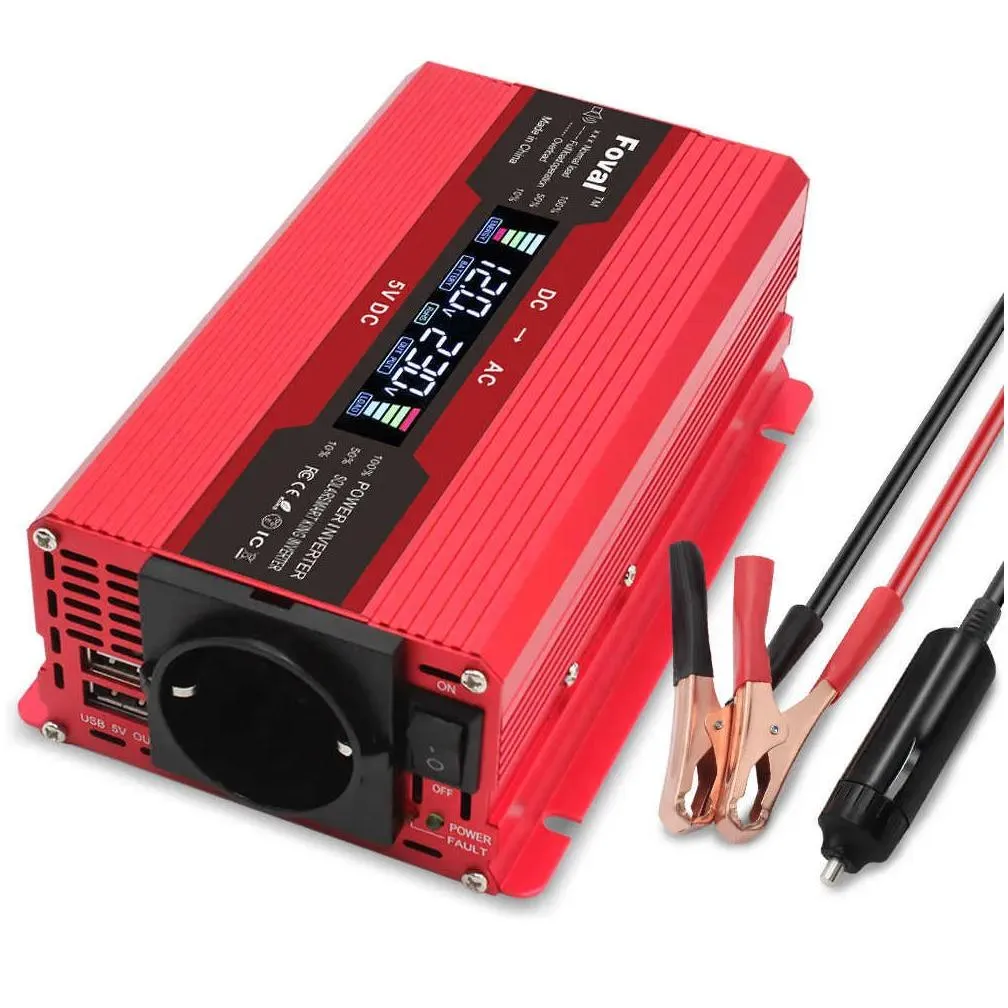 Car Jump Starter Power Inverter 2024: 1500W 3000W DC 12V To AC 220V ...