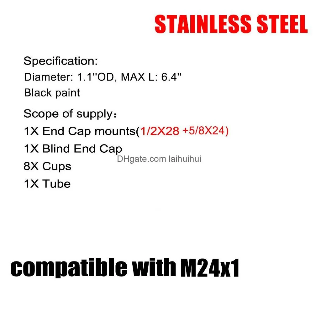 DHgate.com:M24 Thread Screw Adapter 1/2X28 5/8X24 Aluminum Screw Cap ...