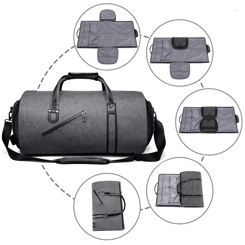 Large Capacity Travel Duffle Bag: Suit & Shoe Storage, Waterproof ...