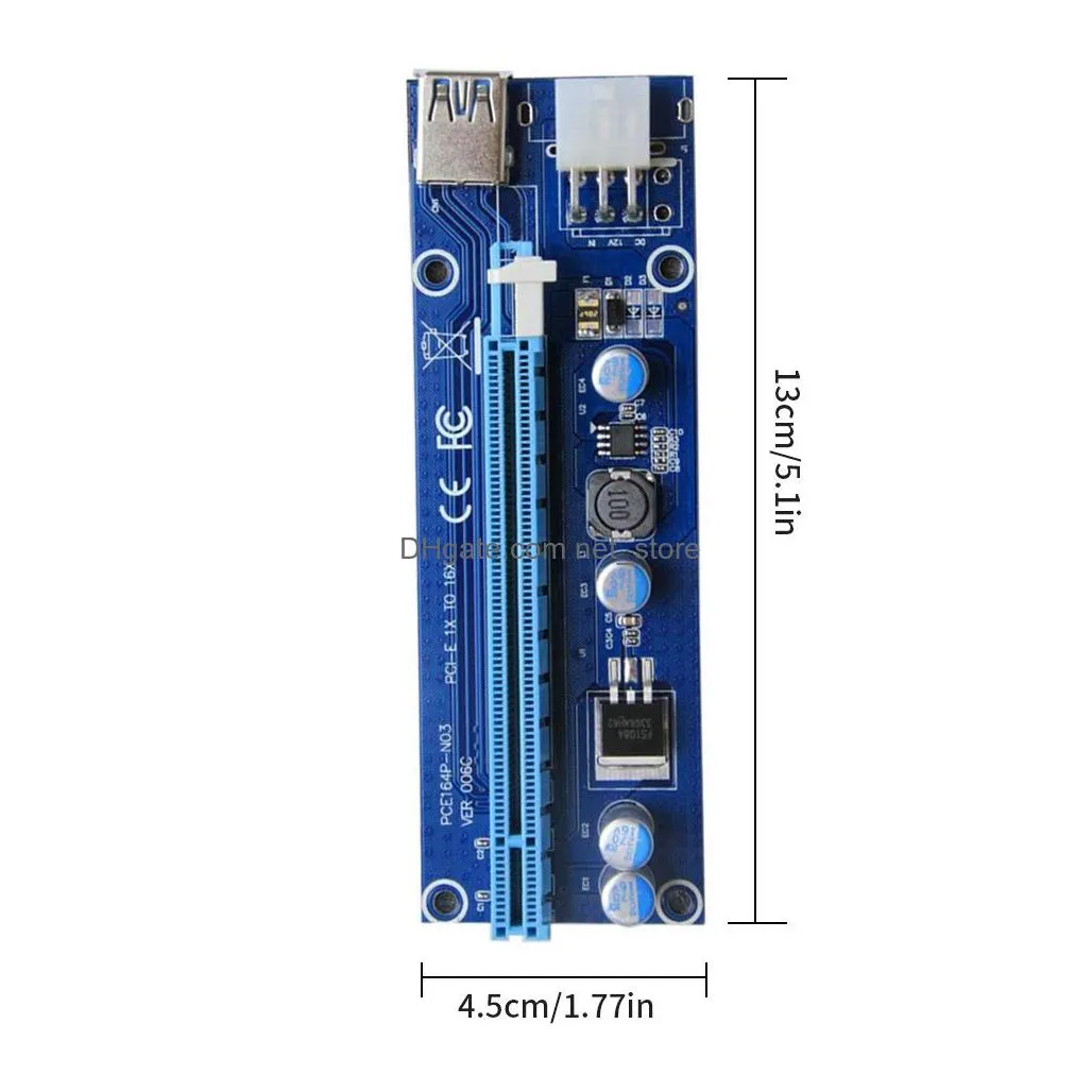 DHgate.com:Ver 006C PCIe 1X to 16X Graphics PCI-E Riser Extender with ...