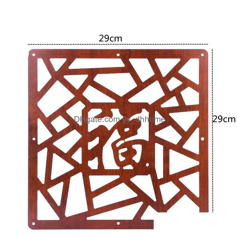 DHgate.com:Rustic Red Wooden Folding Room Divider, Double-Sided Carved ...