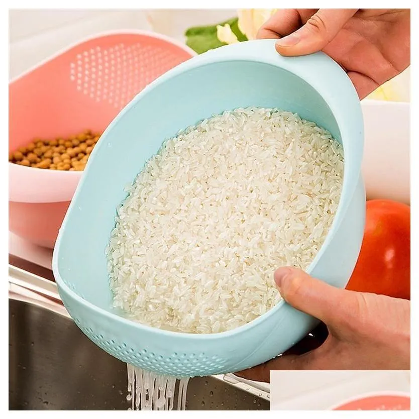 Food Strainer Plastic Colander Sieve: Kitchen Washing Filter Basket For ...