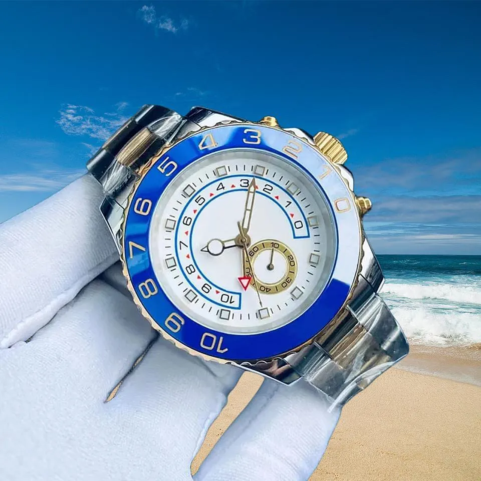 Top Brand Mens Blue Dial Ice Out Diamond Automatic Mechanical Uncharted ...