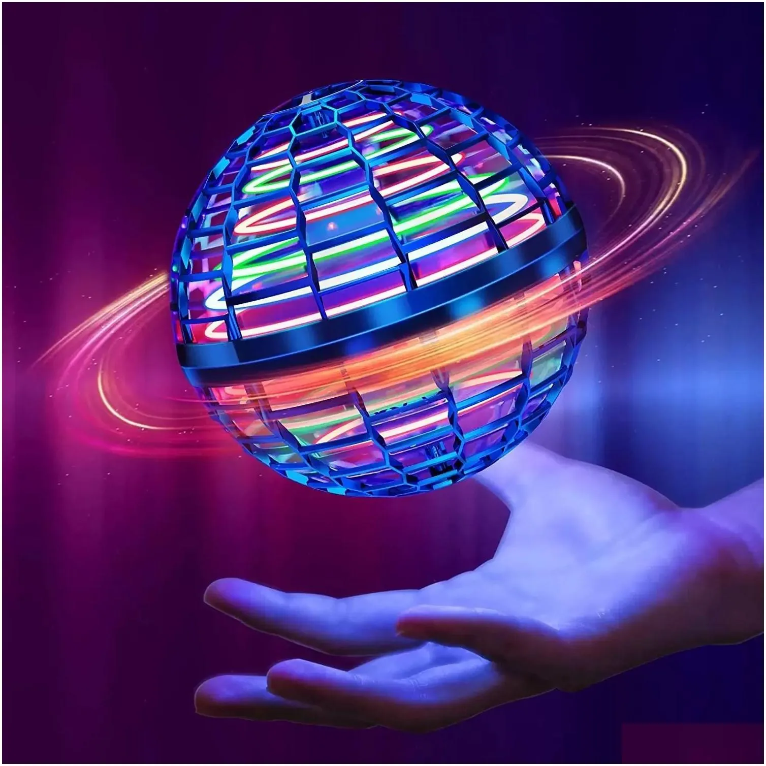 DHgate.com:Mini LED Light Up Flying Ball Drone, Hand Controlled, 360 ...