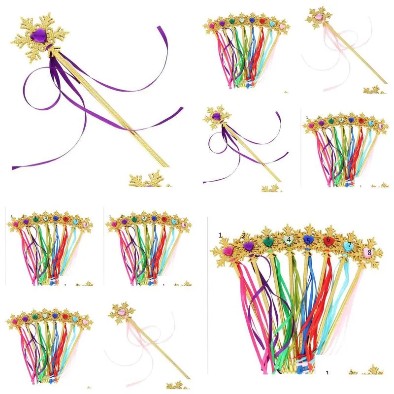 DHgate.com:Fairy Gold Snowflake Ribbon Wand Streamers for Christmas ...