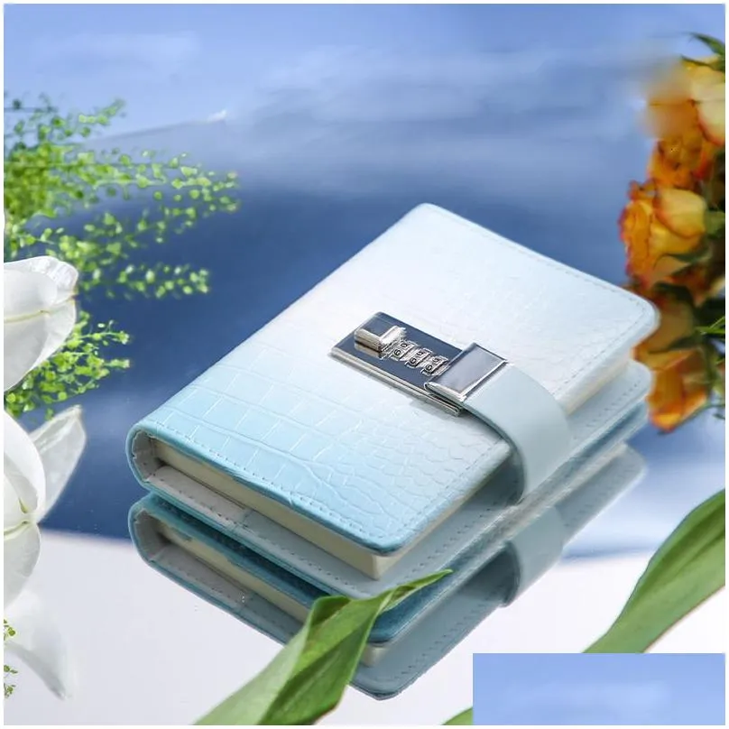 DHgate.com:Mini Spiral Lock Notebook: Password A7 Journal Notepad Diary ...