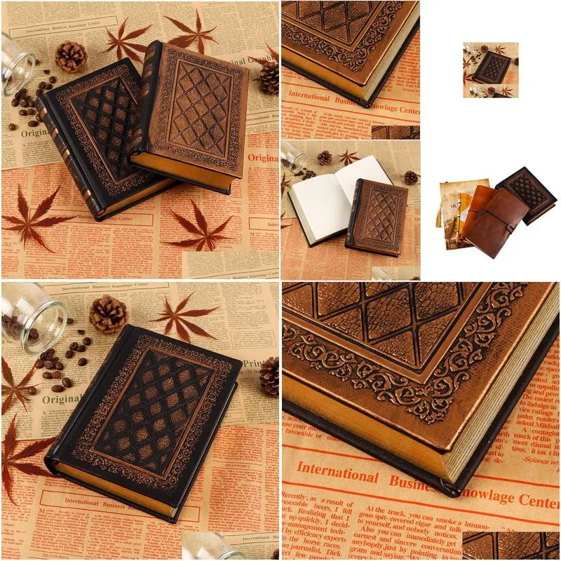 DHgate.com:Tra-Thick Handmade Leather Notepad Embossed Gold Edge ...