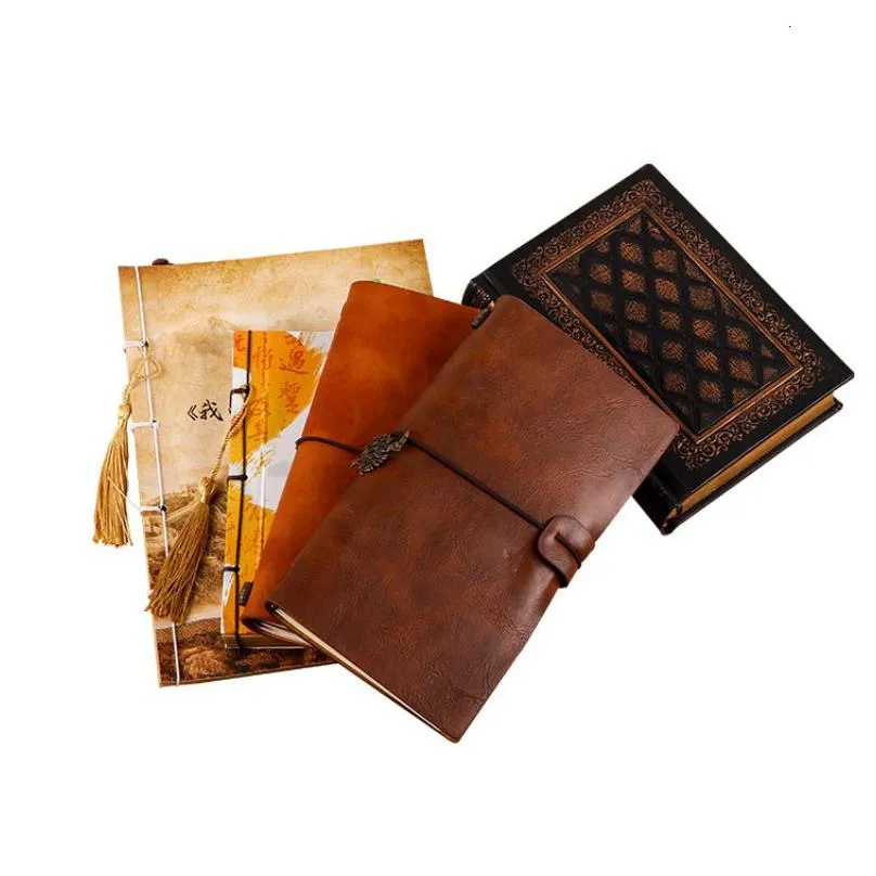 DHgate.com:Tra-Thick Handmade Leather Notepad Embossed Gold Edge ...