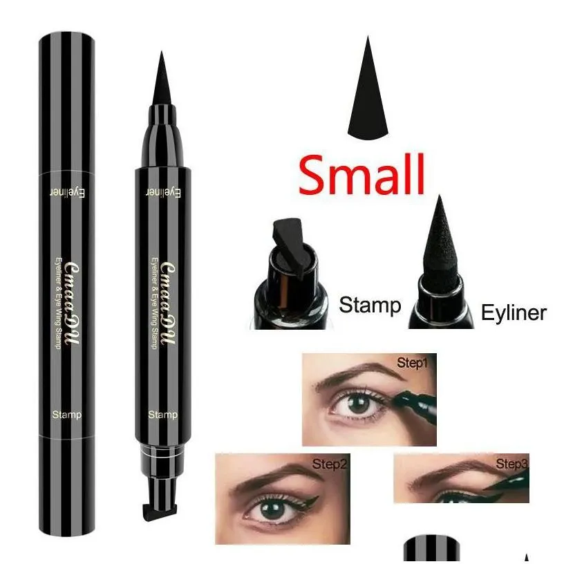 Double Head Stamp Eyeliner Pen Waterproof, Natural, Easy To Wear Liquid ...