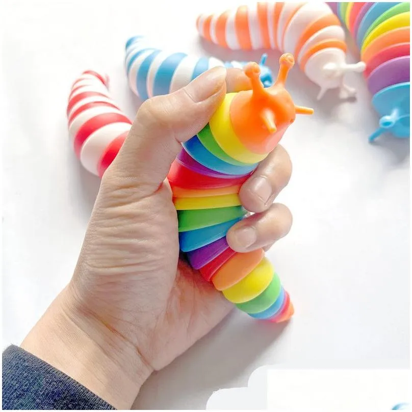 Artistic Flexible 3D Slug Fidget Toy For All Ages Relieves Anxiety And ...
