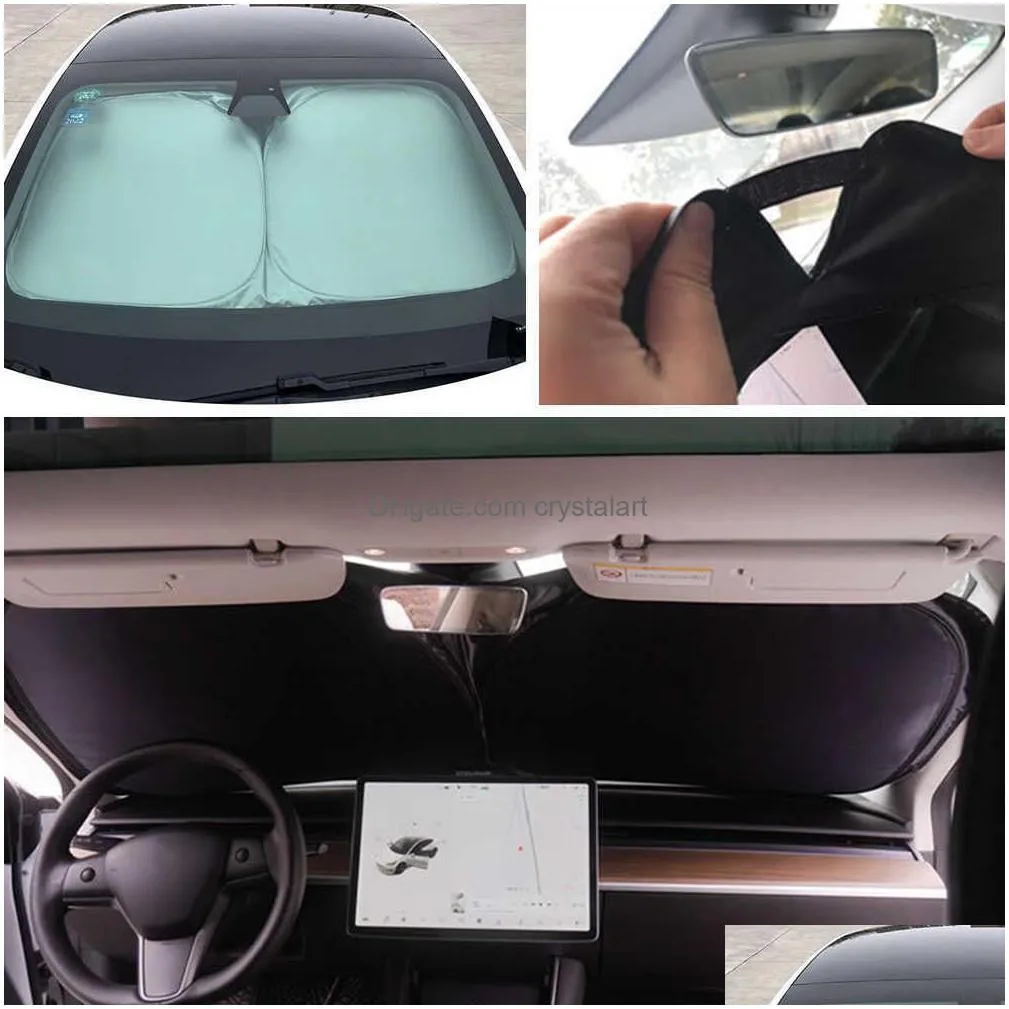 Tesla Model 3 Y X S Front Windshield Sun Sun Visor In Spanish UV Rays ...