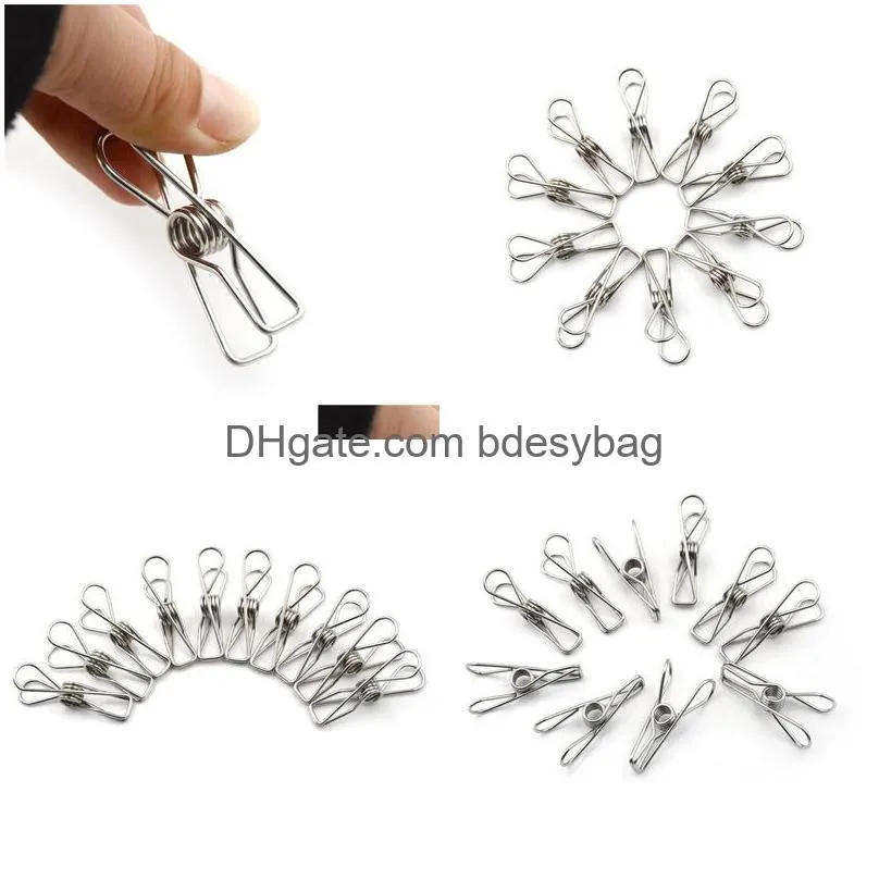 DHgate.com:Stainless Steel Clothes Peg Clips - 10-Pack Home & School ...