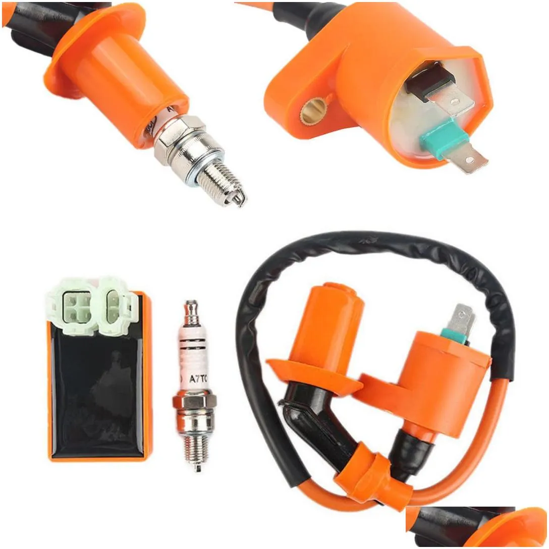 DHgate.com:1 Set Racing CDI Ignition Coil Kit for Gy6 50/125/150cc 4 ...