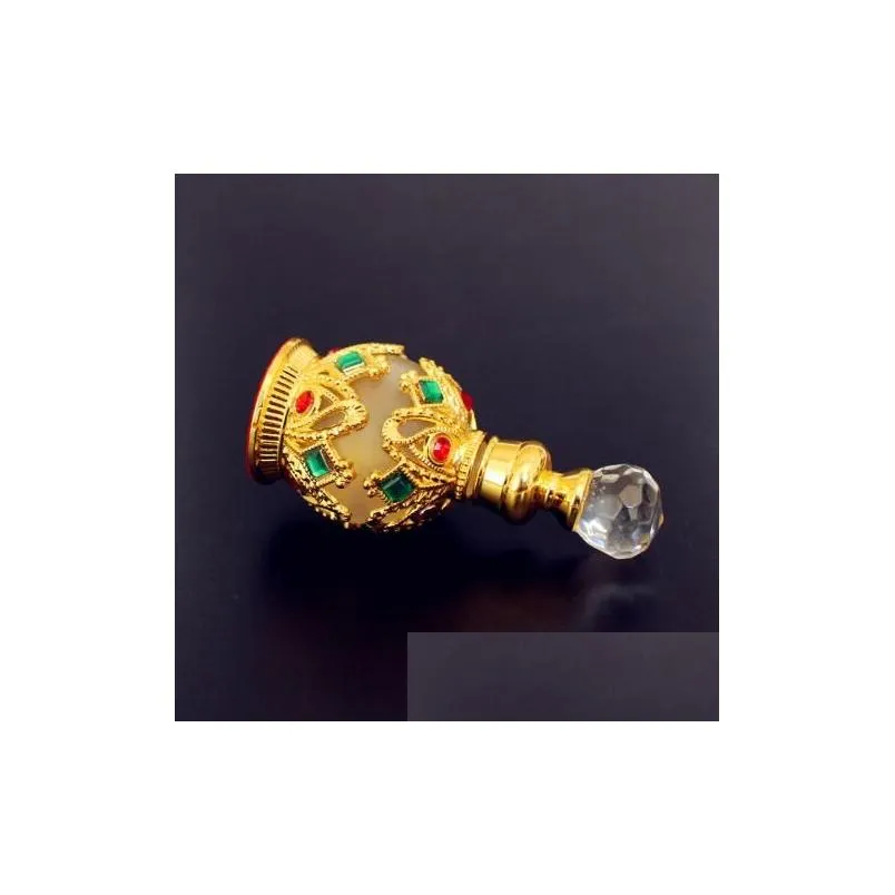 DHgate.com:2 Pcs Vintage Metal Dropper Bottles for Essential Oils, 15ml ...