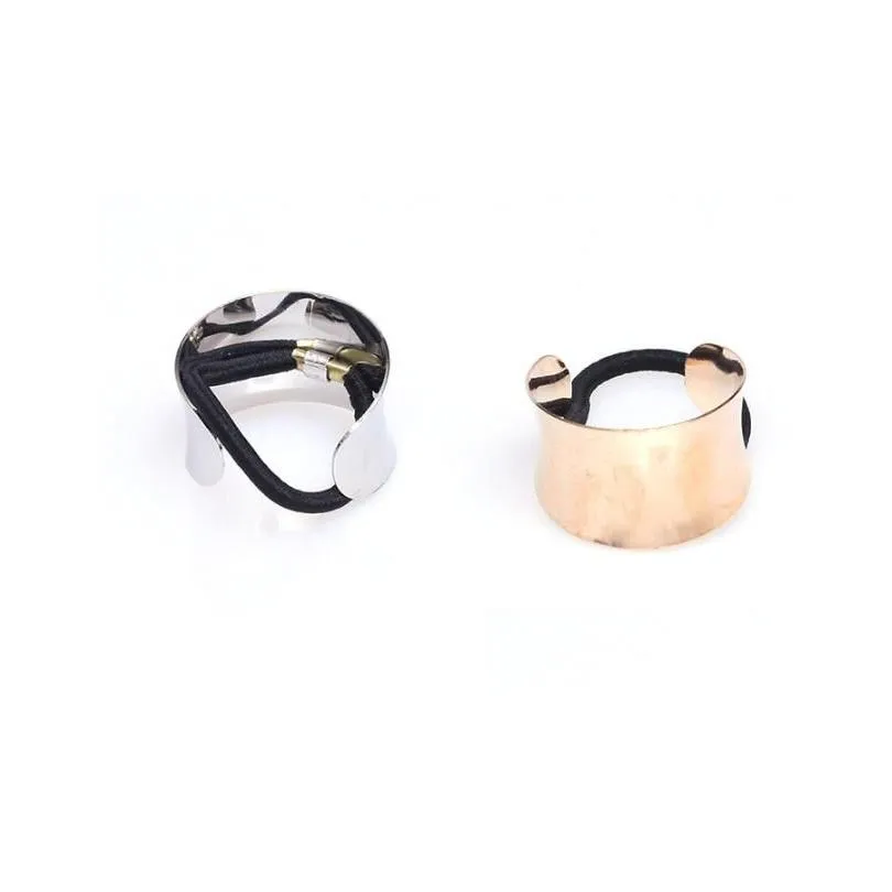 DHgate.com:Metallic Mirrored Hoop Hair Ties: Stylish Round Ring Bands ...
