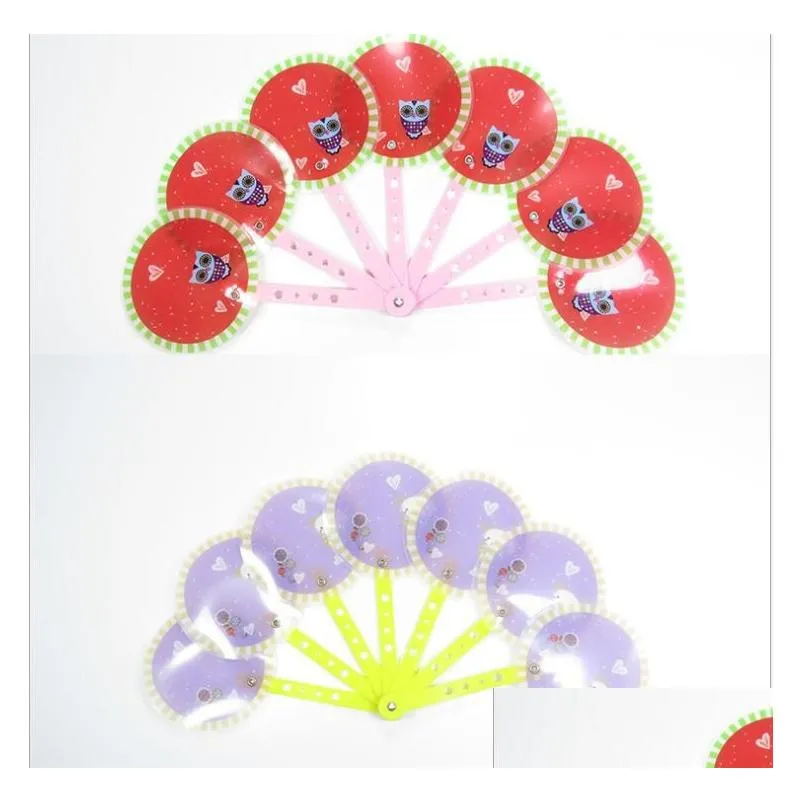 DHgate.com:Cartoon Seven Leaf Folding Fans | Handheld Plastic Fans for ...