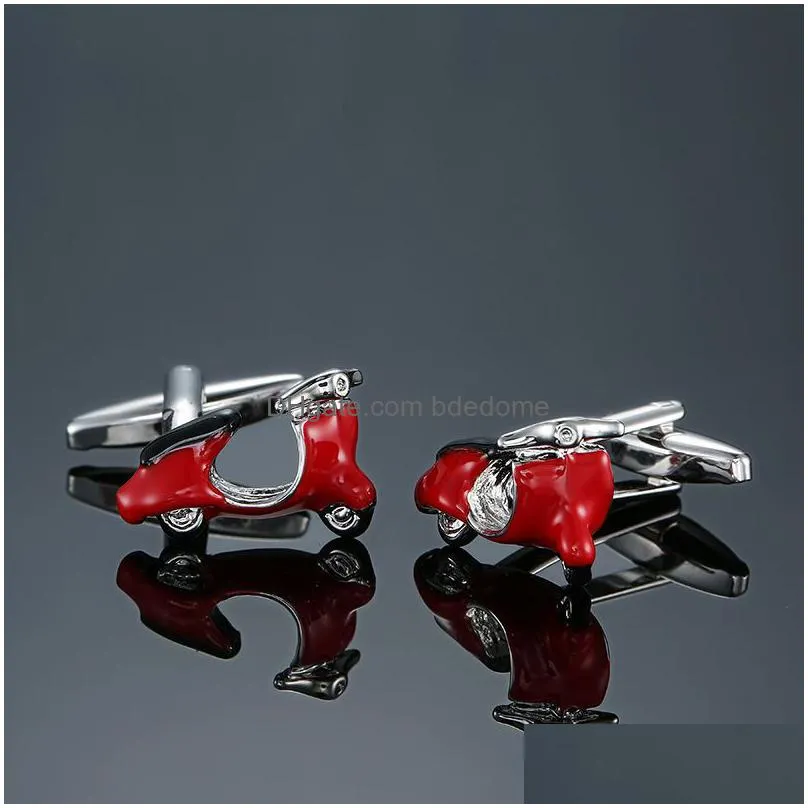 DHgate.com:French Cufflinks for Men, Metal Brass Enamel Bike Bus ...