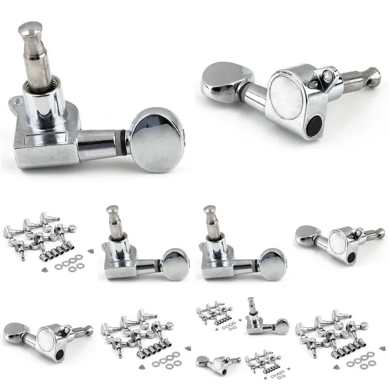 Chrome Inline Hine Head Guitar Tuners Tuner 6R Right, 6L Left, 3Ladd3R ...