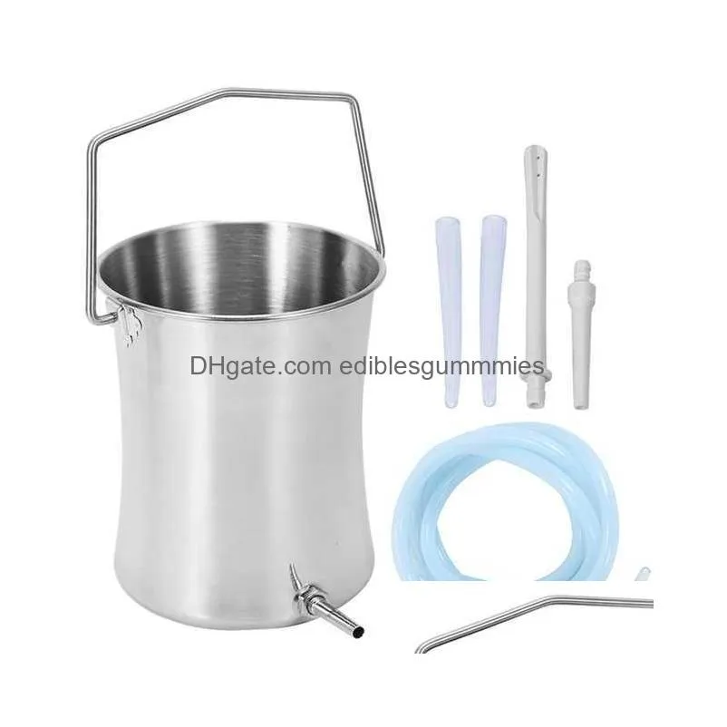 DHgate.com:Stainless Steel Enema Bucket, 2L Health Stainless Steel ...