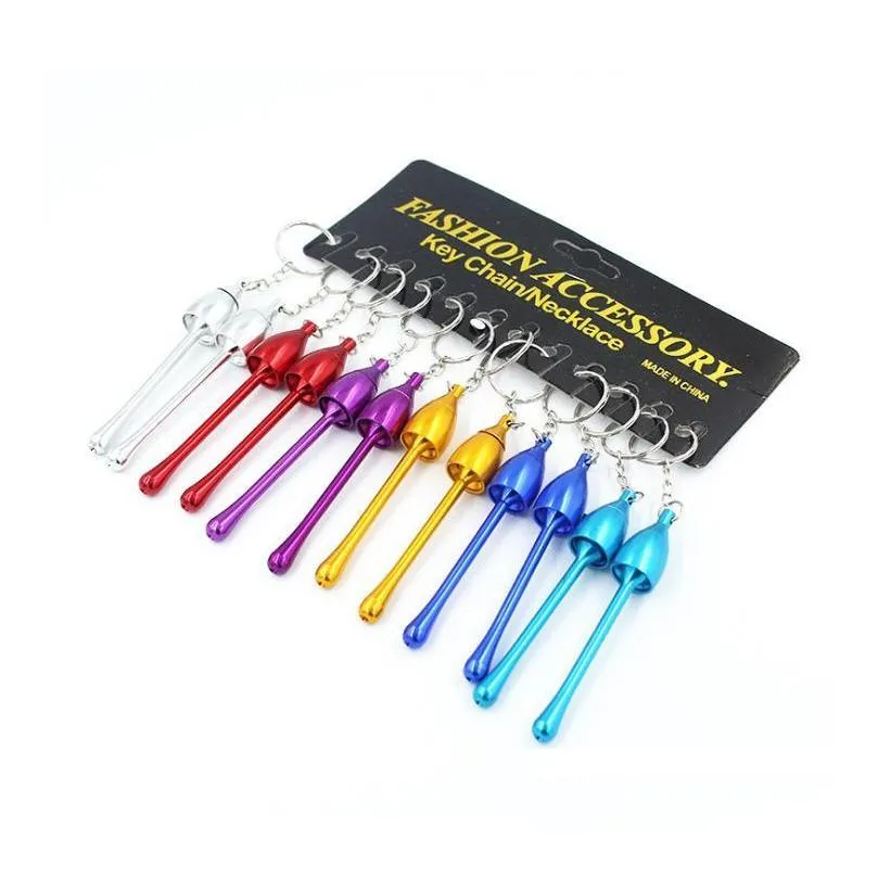 Smoking Pipes Outdoor Portable Smoke Pipe Keychain Aluminum Alloy Metal ...