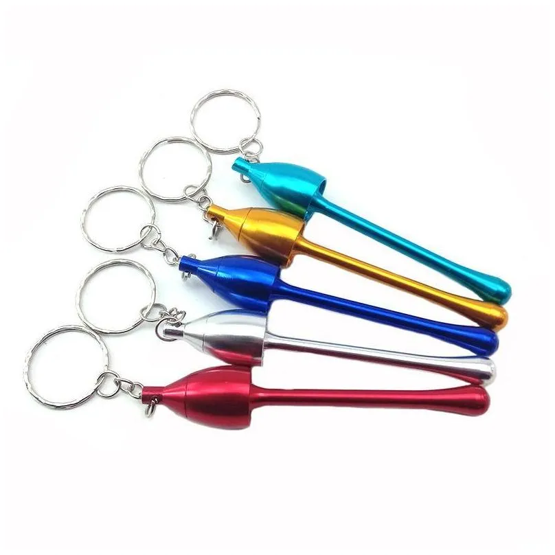 Smoking Pipes Outdoor Portable Smoke Pipe Keychain Aluminum Alloy Metal ...
