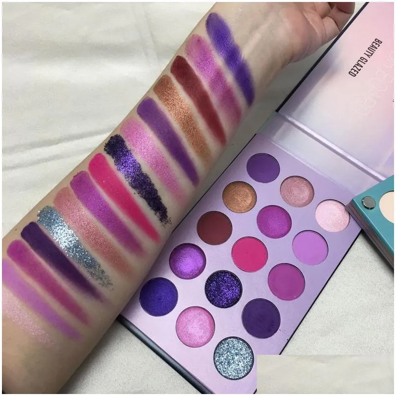 Glazed Different Colored Eyesshadow Palette Tray With 4 Easy To Use ...