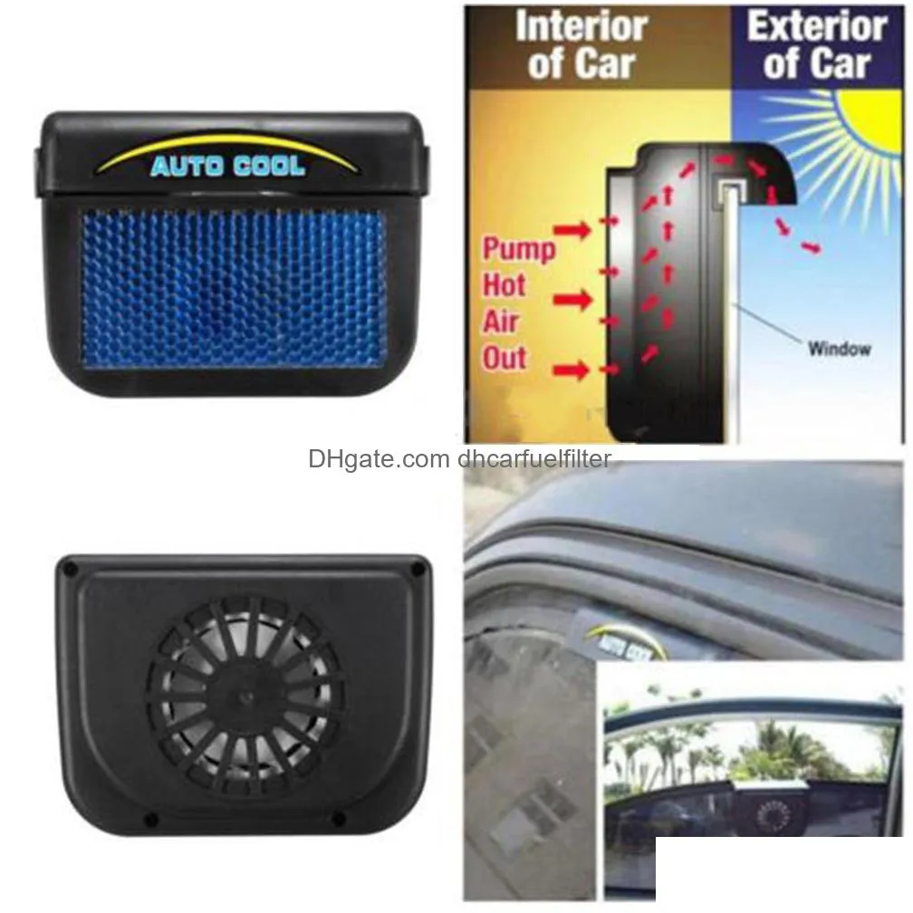 Solar Powered Window Windshield Cooling Fan: Eco Friendly Car ...
