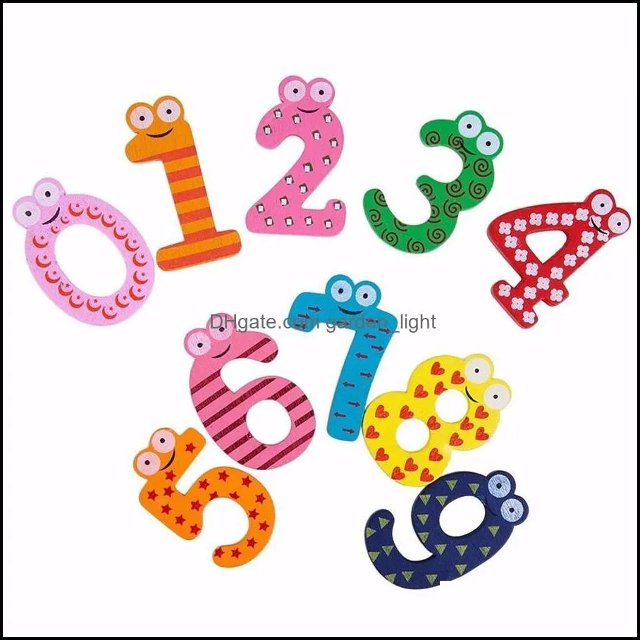 Lovely Cartoon Number Wooden Fridge Magnets For Kids Educational ...